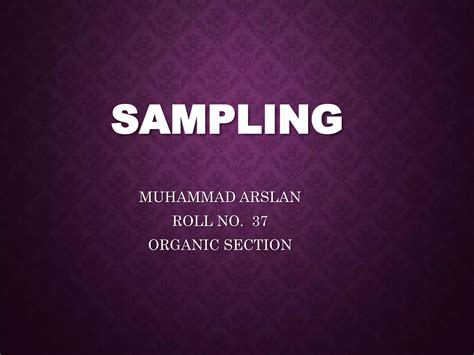 Sampling In Analytical Chemistry PPTX