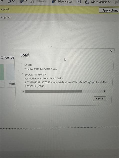 my power bi keeps getting stuck on this refresh at this exact number i