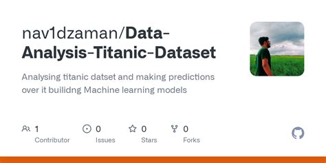 Github Nav1dzamandata Analysis Titanic Dataset Analysing Titanic Datset And Making