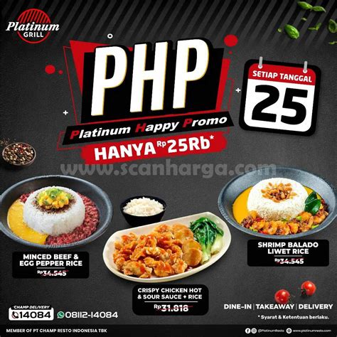 php platinum happy promo menu spesial cuma rp 25 000 scanharga