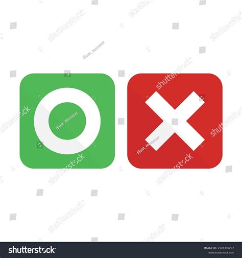 Set Circle Cross Icons Correct Incorrect Stock Vector Royalty Free 2128391207 Shutterstock