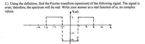 Solved Using The Definition Find The Fourier Transform Chegg
