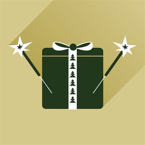 현재 긴 그림자와 폭죽 벡터 플랫 아이콘 Eps Ai Uidownload