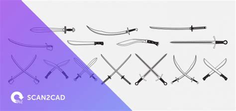 Swords Free Dxf Files Scan2cad