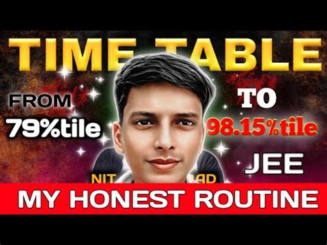 Time table for JEE aspirant || JEE dropper time table #viveknita # ...