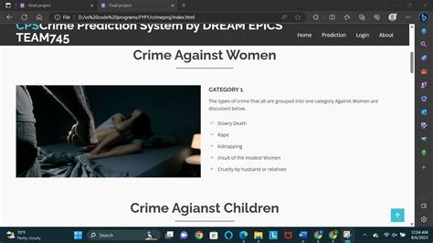 Team 745 Crime Prediction System Devpost