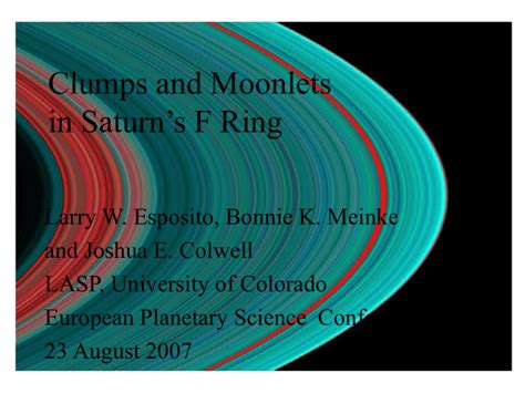 Clumps And Moonlets In Saturns F Ring