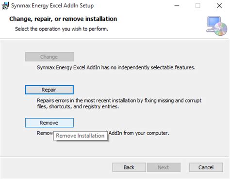 Installation SynMax Excel Add In Documentation