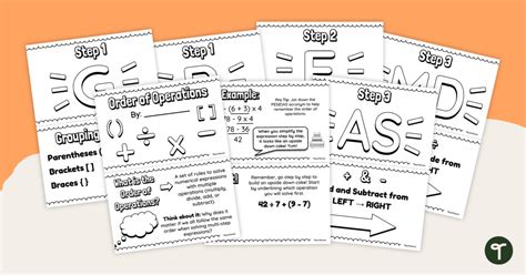 mastering the order of operations solving equations using worksheets