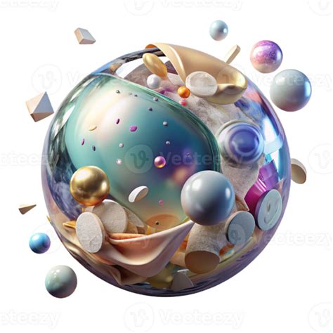 Extraordinary Vintage Floating Sphere Glass Material Cutout Professional 60754890 Png