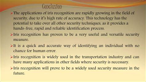 Biometrics Iris Recognition Pptx Eye And Vision Conditions