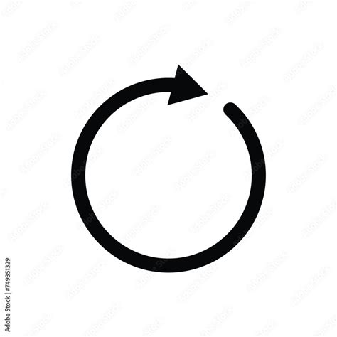 Vecteur Stock Reload Refresh Arrow Circle Icon Round Circle Circle Arrow Loading Circle