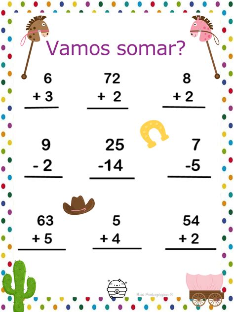 atividades soma e subtração librain