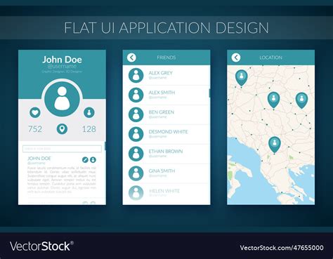 Flat Ui Design Concept Ui Design Concept Vector Image