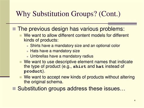 Ppt Substitution Groups In Xml Schemas Powerpoint Presentation Free