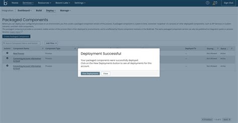 getting started creating and deploying your first boomi process
