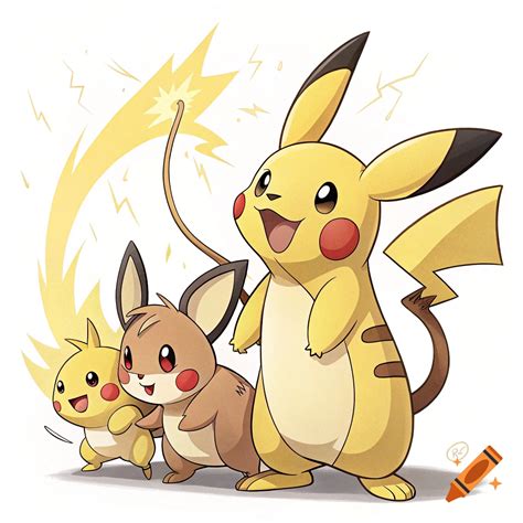 Cute Cartoon Of Pikachu Wearing A Purple Gengar Poncho With A Large