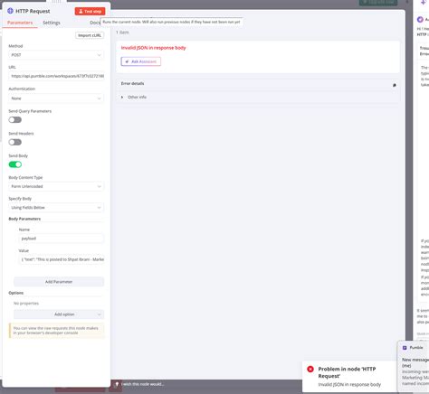 Webhook Sending But Still Says Json Incorrect Questions N8n Community