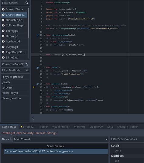 Error Invalid Get Index On Base String Help Godot Forum