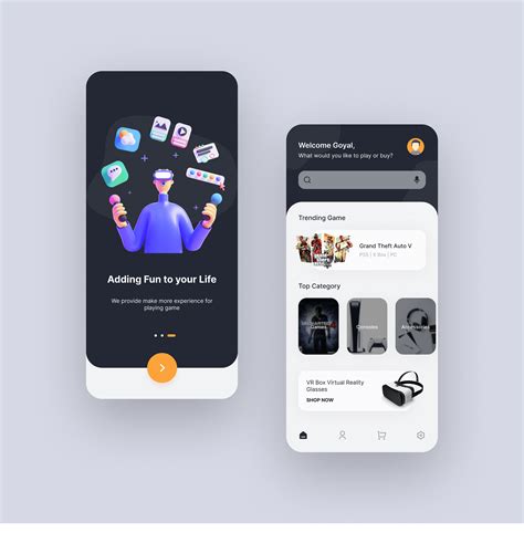 Game Center App UI On Behance