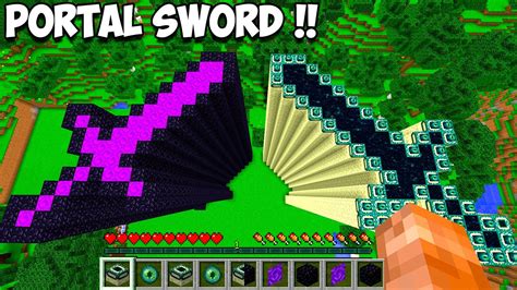 What If Build Tallest Nether Portal Sword And Ender Portal Sword In Minecraft Imposible Portal