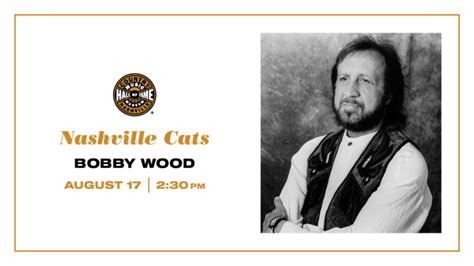 Bobby Wood To Be Cmhofms Next Nashville Cats Honoree
