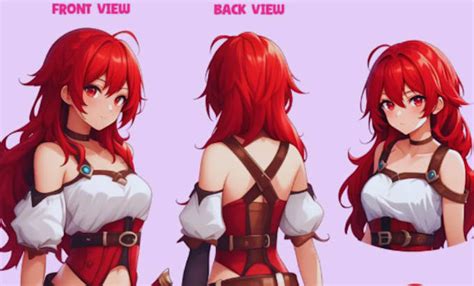 Create Custom Anime Vtuber Reference Sheet For Anime Character And