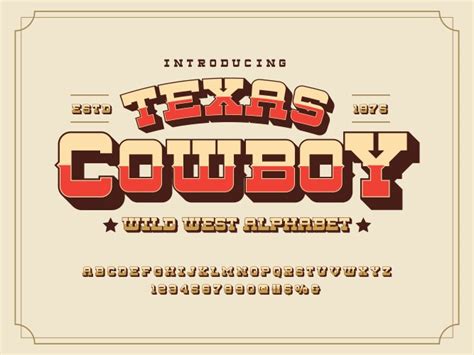 Cowboy Font Vector Images And Graphics For Commercial Use Vectorstock