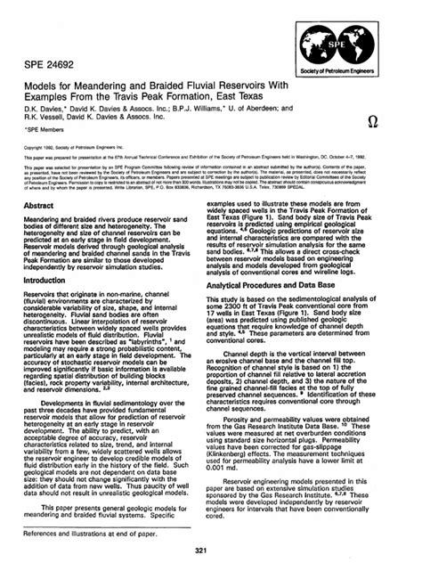 Models For Meandering And Braided Fluvial Reservoirs Pdf Sandstone Permeability Earth