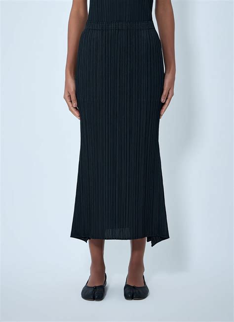 Pleats Please Issey Miyake Pleated Midi Skirt Pleats Please Issey Miyake