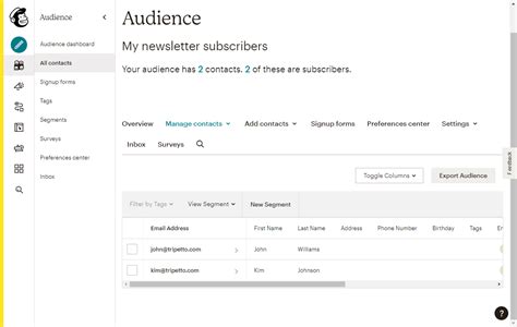 Automatically Add Mailchimp Subscribers Tripetto Help Center