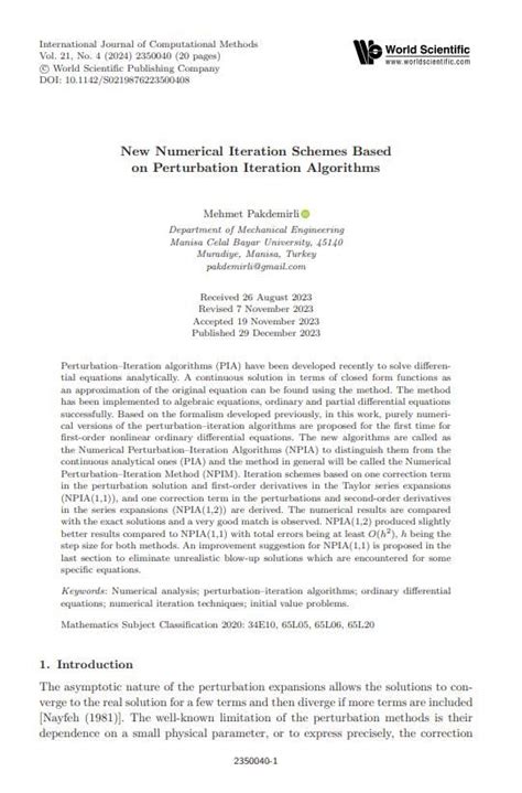 A Purely Numerical Version Of The Perturbation Iteration Method Has