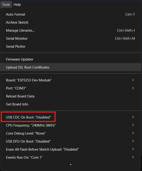 Esp32 S3 Mini 1 Cant Get Serial Monitor To Function 3rd Party Boards Arduino Forum