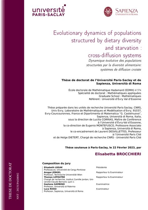 Pdf Evolutionary Dynamics Of Populations Structured By Dietary