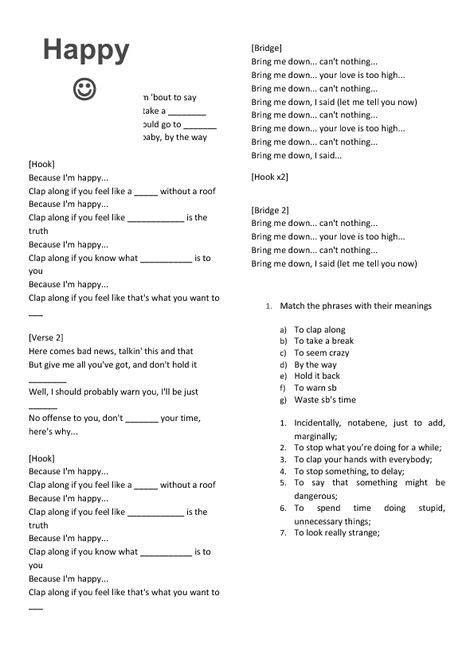 Happy Song Pharrell Williams Lyrics