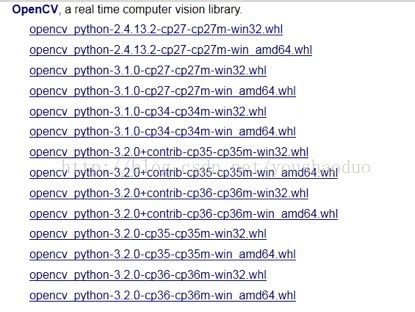 在Windows电脑上给Python配置OpenCV 百度的日记本