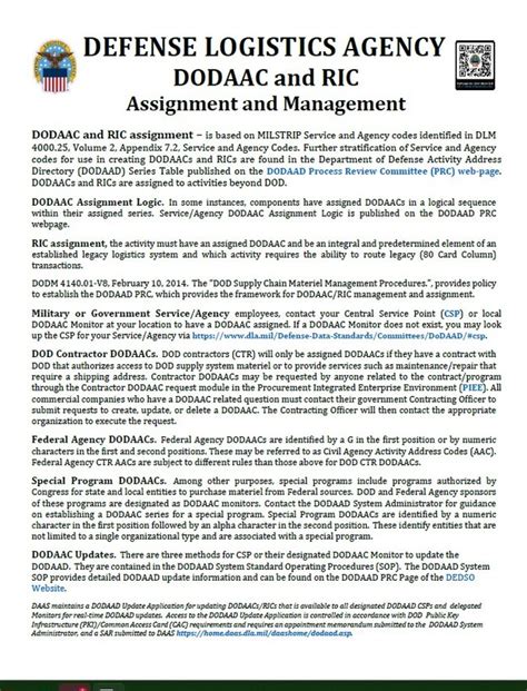 Dodaac And Ric Assignment And Management