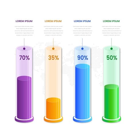 Premium Vector Bussines 3d Bar Chart Template For Presentation