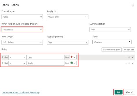 Power Bi Matrix Visual Conditional Formatting