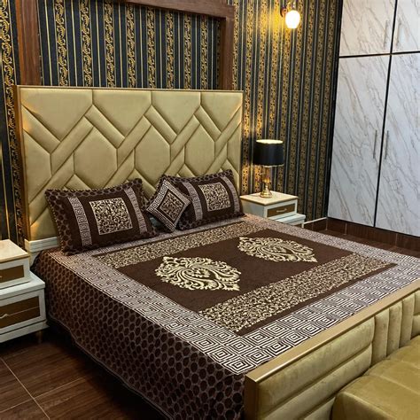 Velvet Bridal Bedsheet Set 4 Pcs Nishat 6596 Nishat Bed Store