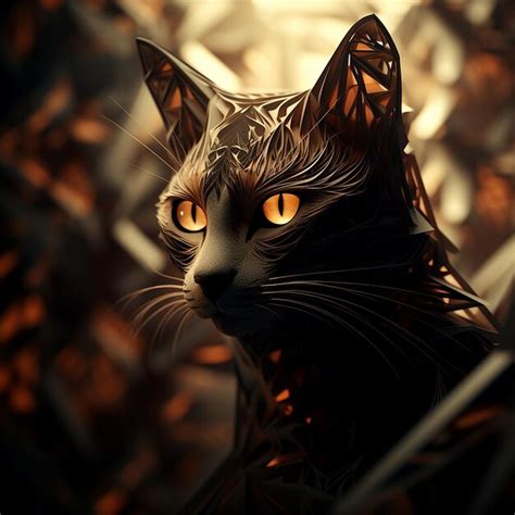 Premium Ai Image Gothic Style Sepia Cat Pov