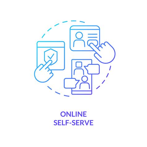 Online Self Service Blue Gradient Concept Icon 16090608 Vector Art At Vecteezy