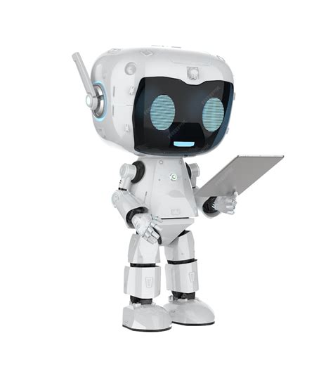 Premium Photo Ai Personal Assistant Robot With Digital Tablet