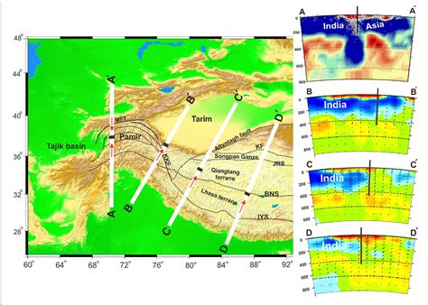Figure 3 From Deep Crustal Structure Beneath The Pamirtibetan Plateau Insights From The Moho