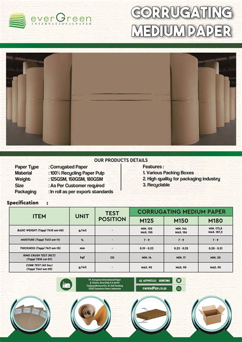 Corrugating Medium Paper Evergreen International Paper