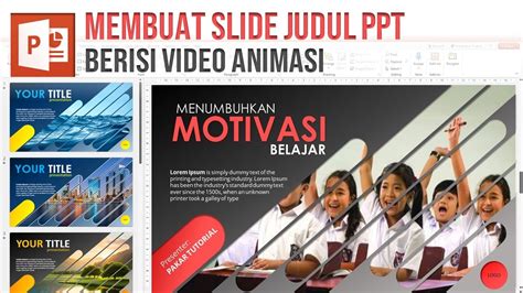 Cara Membuat Slide Judul Ppt Dengan Animasi Video Slide Title Youtube