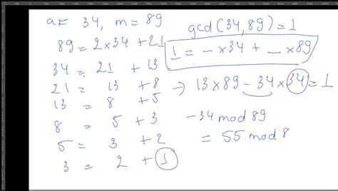 find an inverse of a modulo m for each of these pairs of relatively