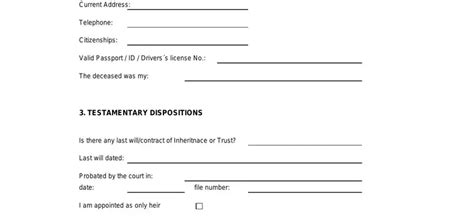 Inheritance Document Form ≡ Fill Out Printable Pdf Forms Online Inheritance Document Form ≡ Fill Out Printable Pdf Forms Online