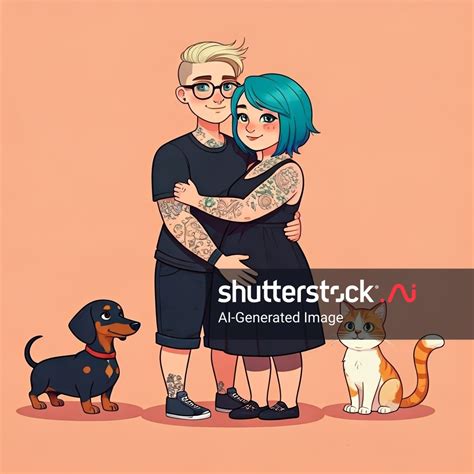 Disney Style Animation Cartoon Lesbian Couple Ai Generated Image 2556981477 Shutterstock