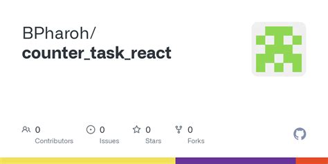 Github Bpharohcountertaskreact